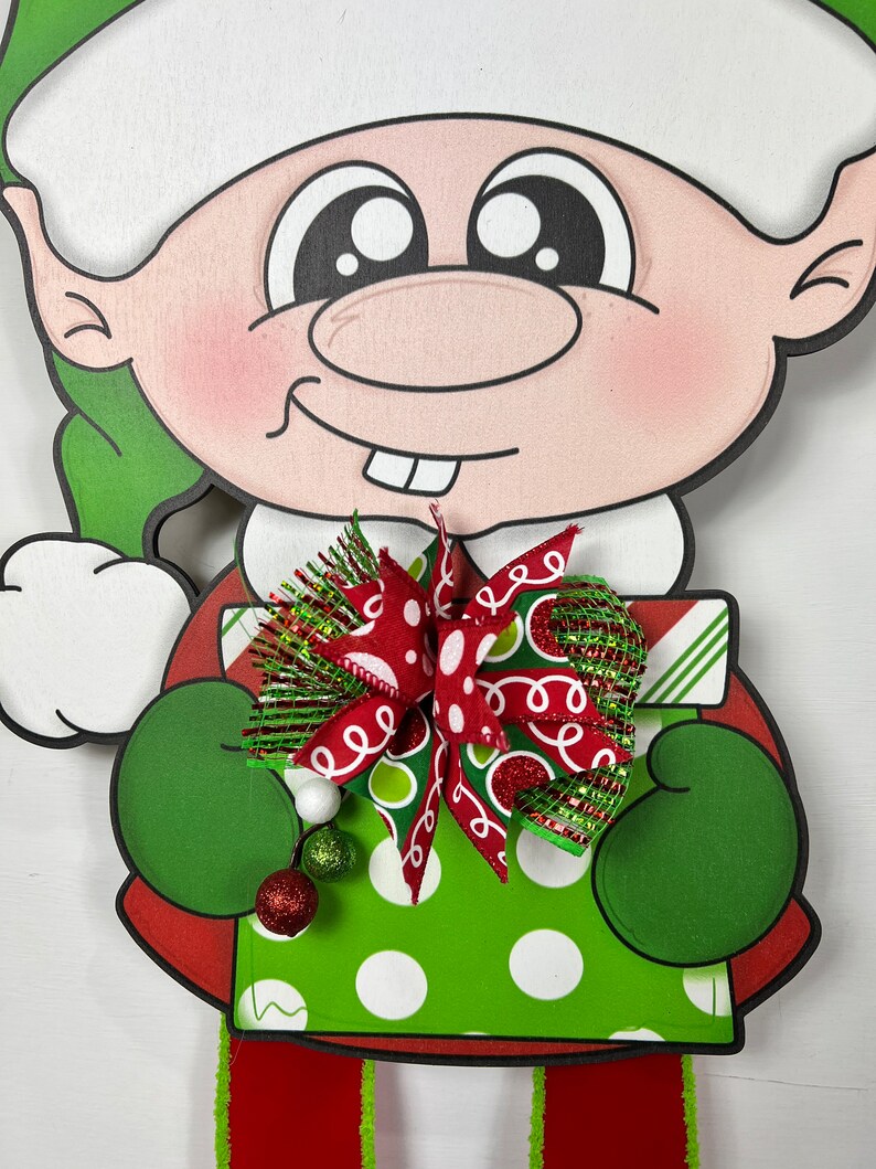 Christmas Double Door Hanger Elf Decor Christmas Elf Door - Etsy