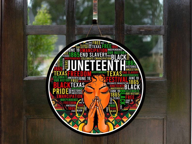 Juneteenth Door Hanger, Black History Gift, Black Girl Magic Door ...