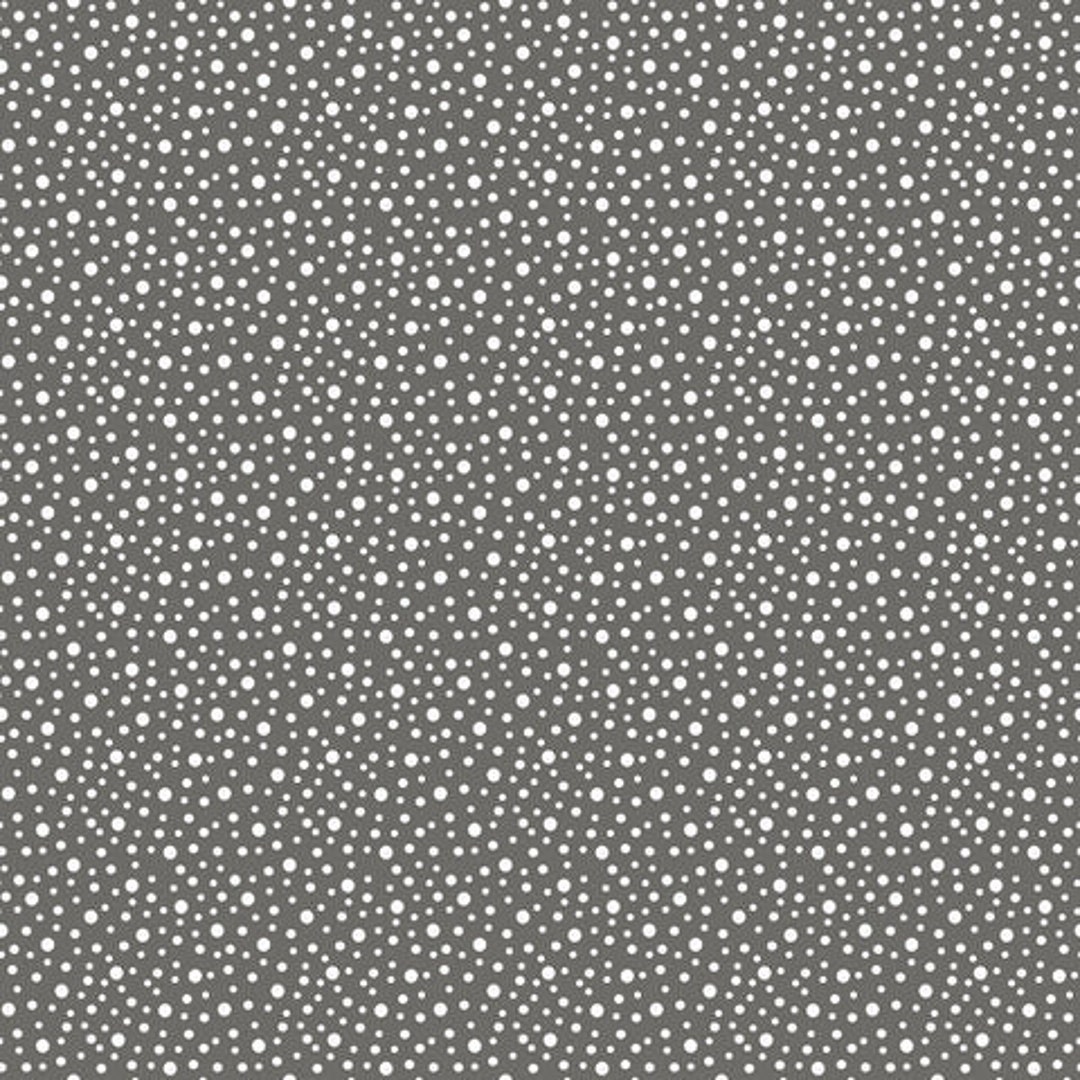 Grey Dots Fabric, Fabric by Yard, Half Yard, Cotton Fabric, Benartex ...
