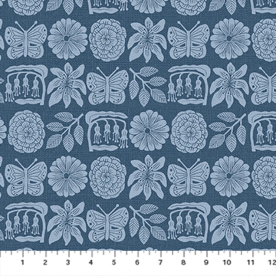 Folk Art Fabric, Fabric by Yard, Half Yard, Cotton Fabric, Folktale ...