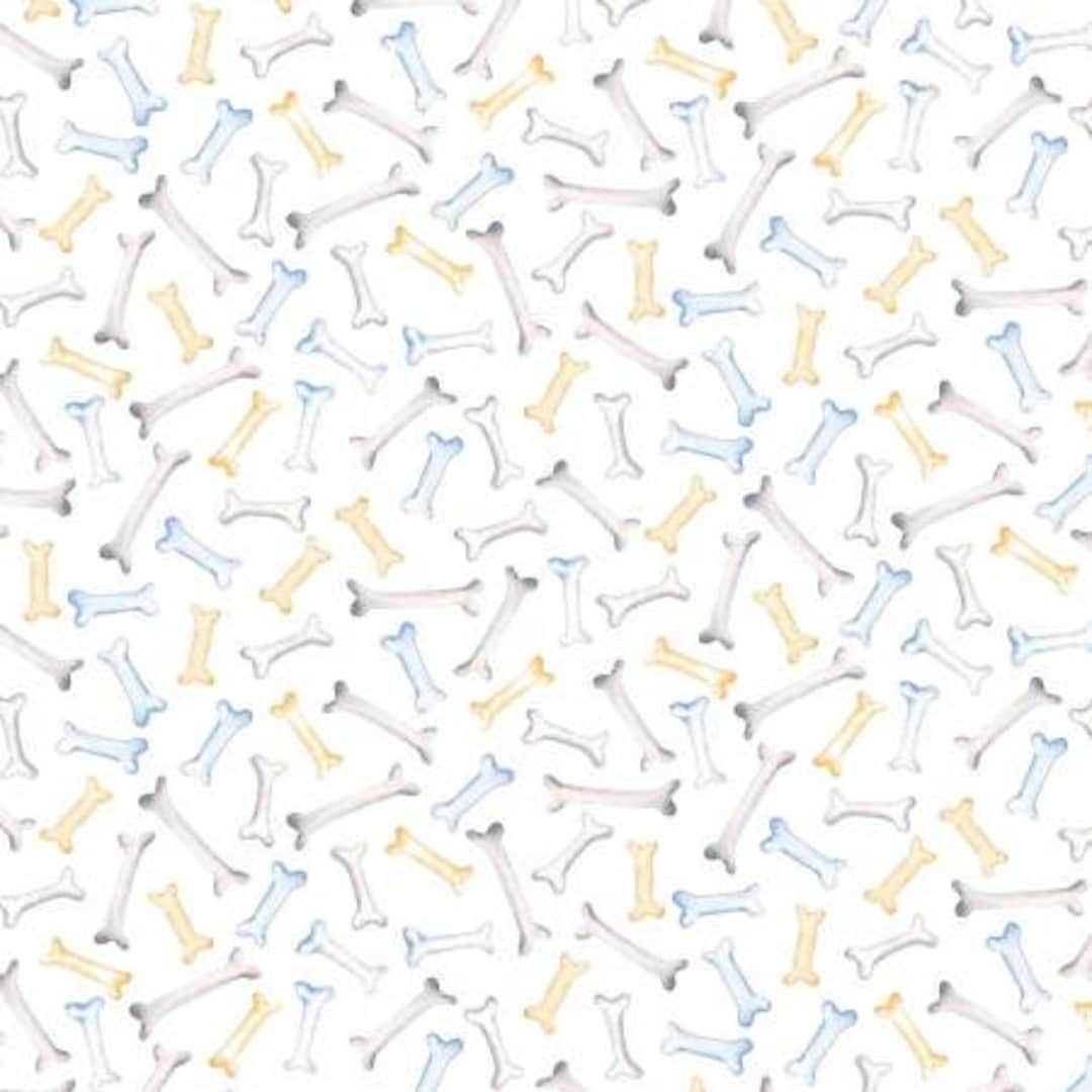 Dog Bone Fabric by Half Yard or Yard, Think Pawsitive From Benartex ...