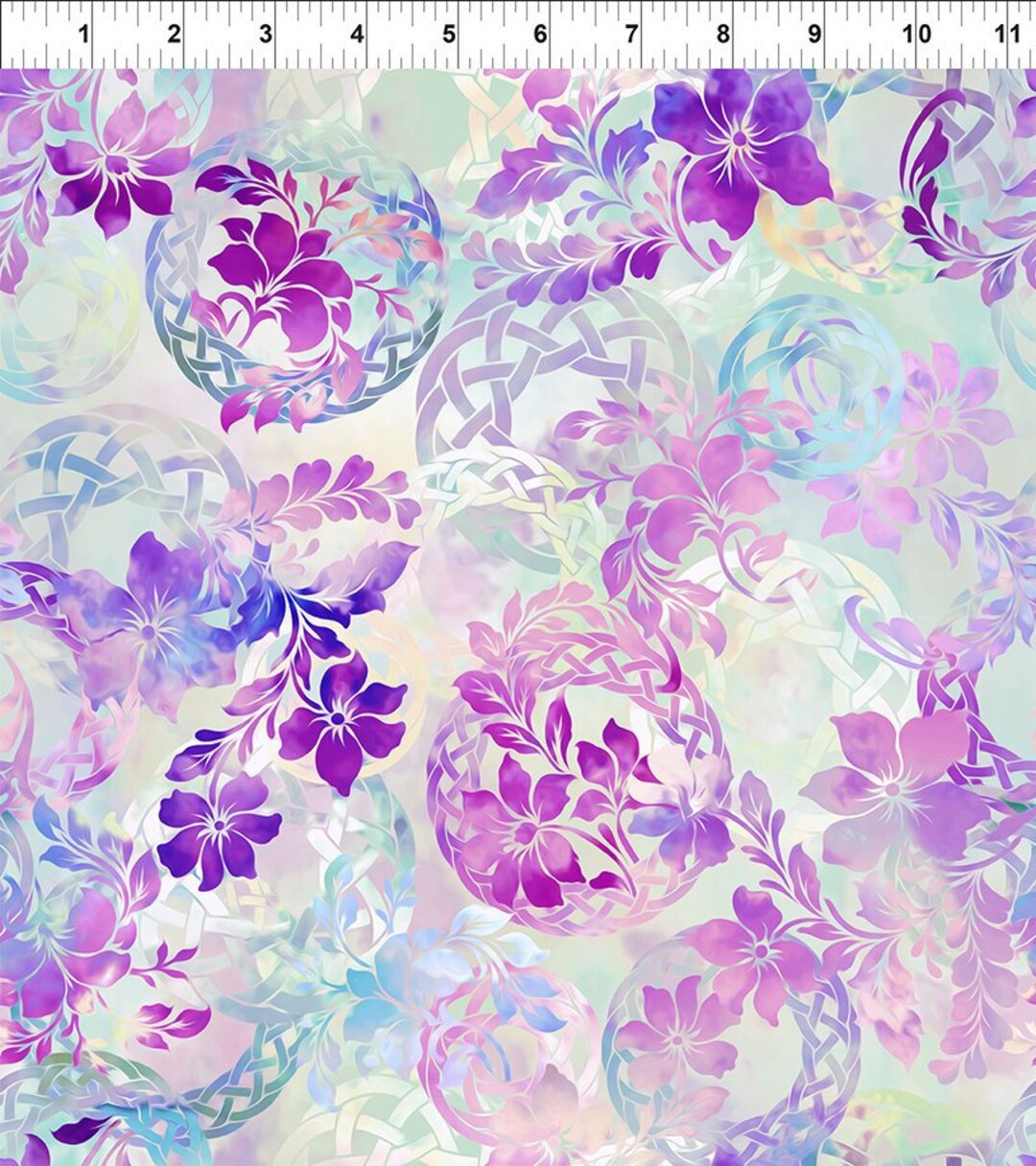 Celtic Knot Fabric, Pastel Fabric, Fabric by the Yard, Half Yard, in ...