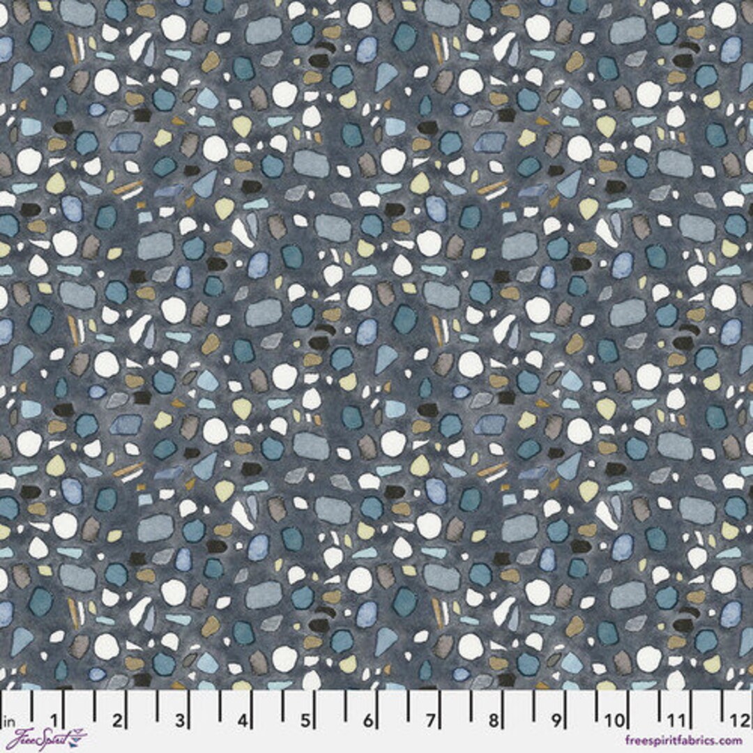 Sea Wall Fabric, Coastal Fabric, Shell Rummel, Fabric by the Yard, Half ...