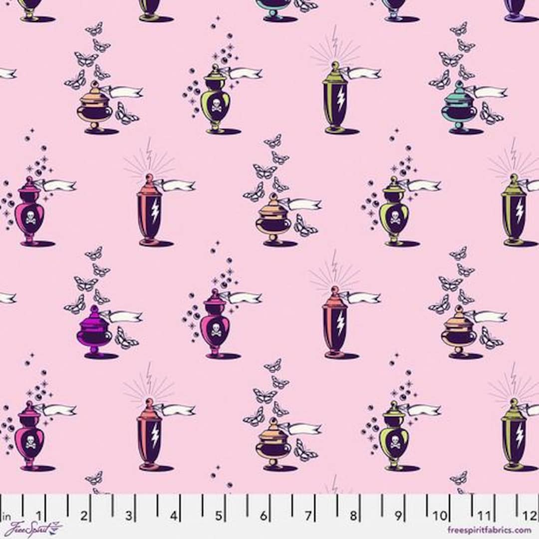 Apothecary Fabric, Deja Vu Fabric, Tula Pink Nightshade, Fabric by the ...