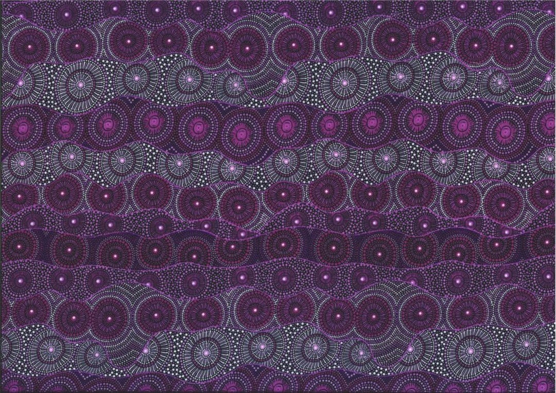 Alpara Seeds Purple, Aboriginal Fabric, Fabric by Yard, Half Yard ...