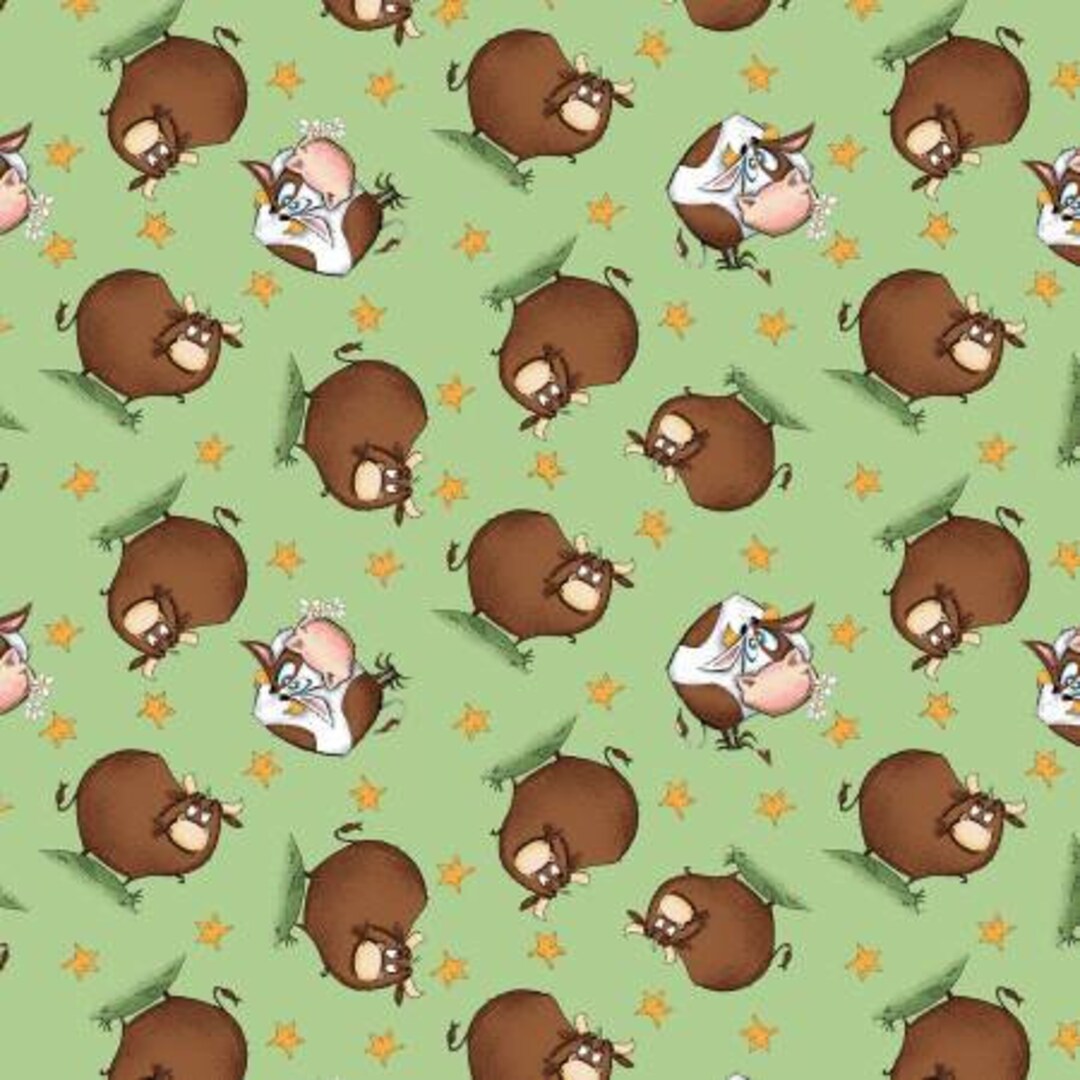 Cow Fabric, Farmyard Animals, Fabric by the Yard, Half Yard, Studio E ...