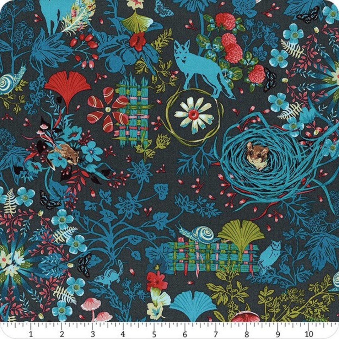 Prairie Fabric, Land Art 2, Odile Bailloeul Fabric, Fabric by the Yard ...