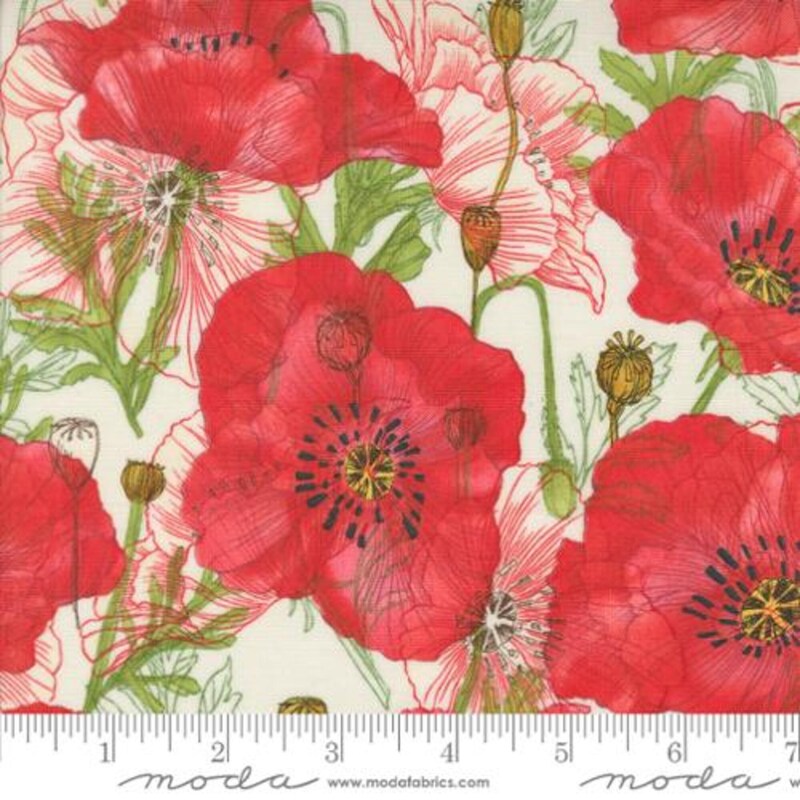 Poppy Fabric - Etsy