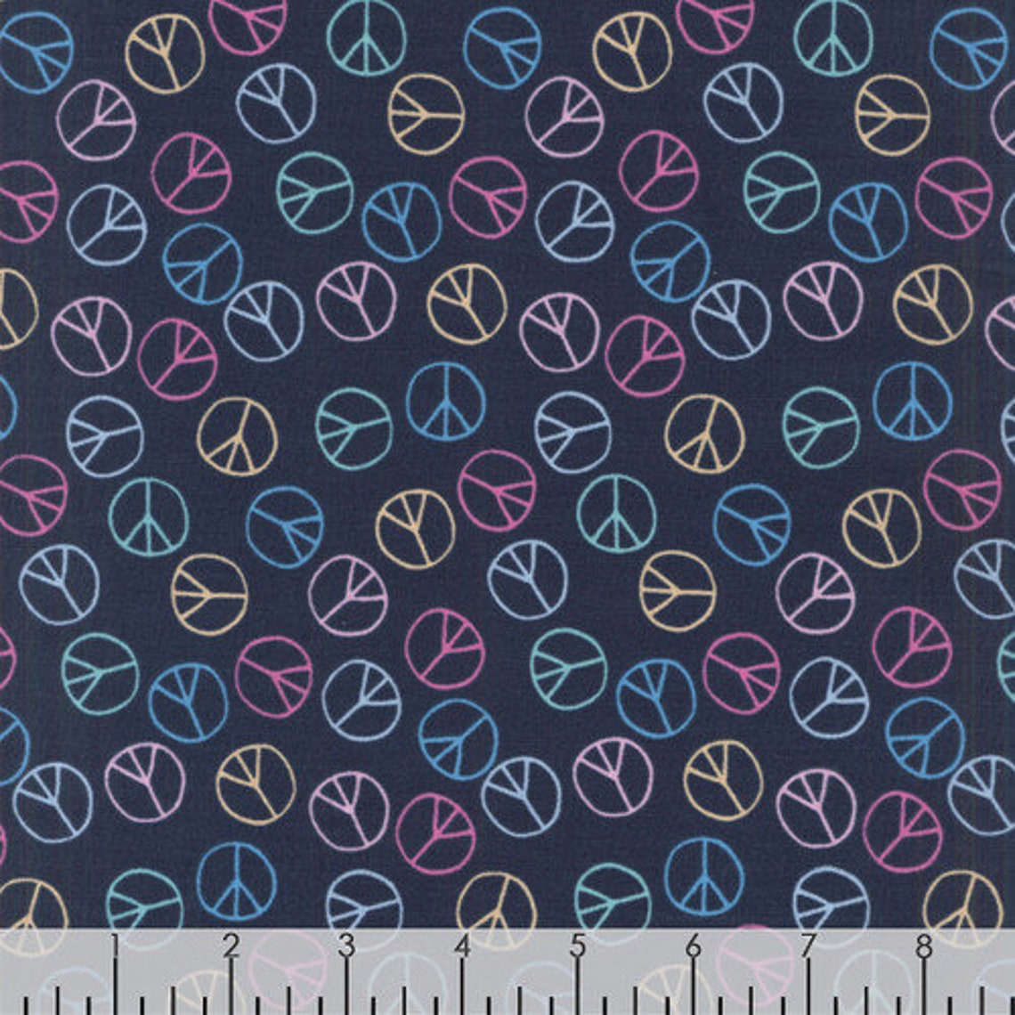 Peace Sign Fabric Dear Stella Fabric Summer Print Fabric - Etsy