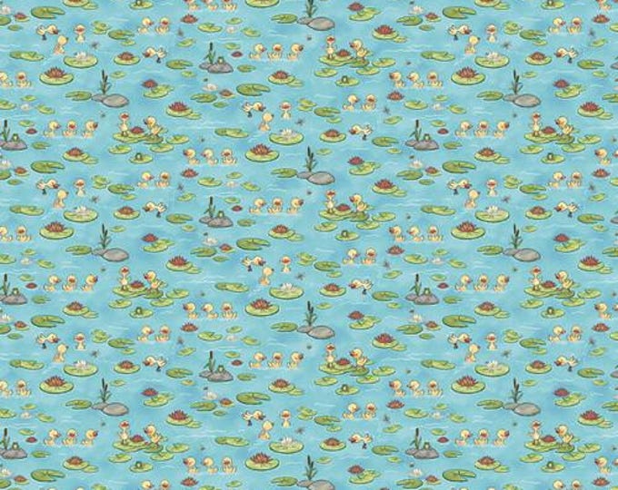 Baby Ducks Fabric, End of Bolt, 62 Inches by Width, Ducklings & Lily ...