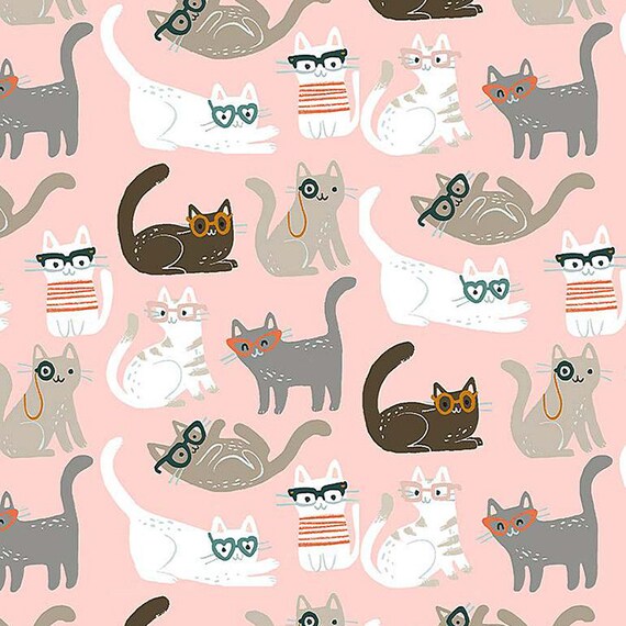 Vanity Fur Cat Fabric Dear Stella Fabric Fabric by Yard - Etsy
