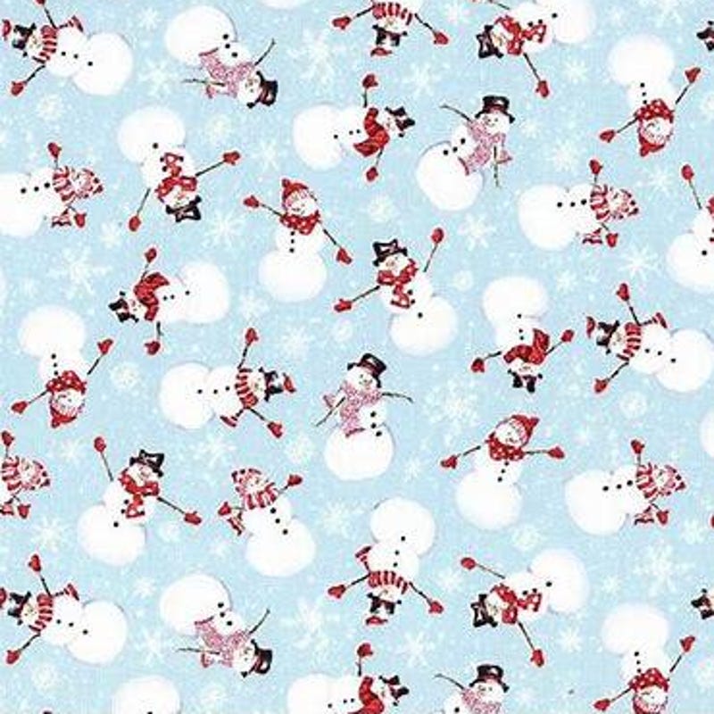 Snowman Fabric - Etsy