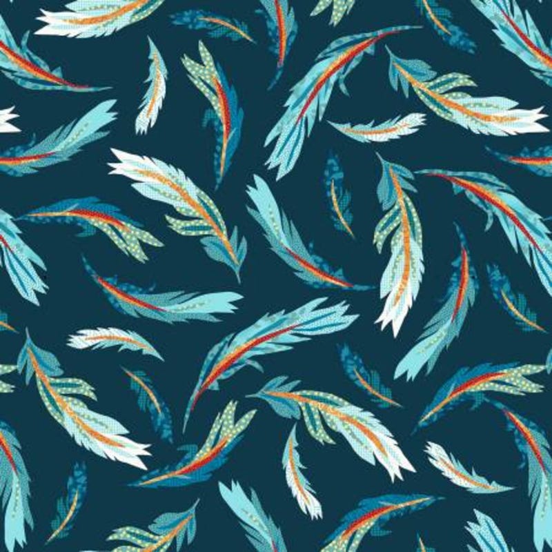 Feather Print Fabric - Etsy