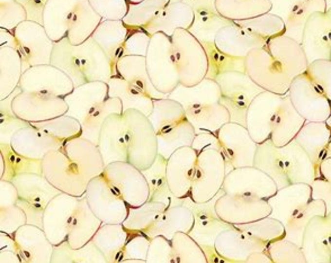 Packed Apple Slices, Cream Apple Fabric, Fabric by Yard, Half Yard ...