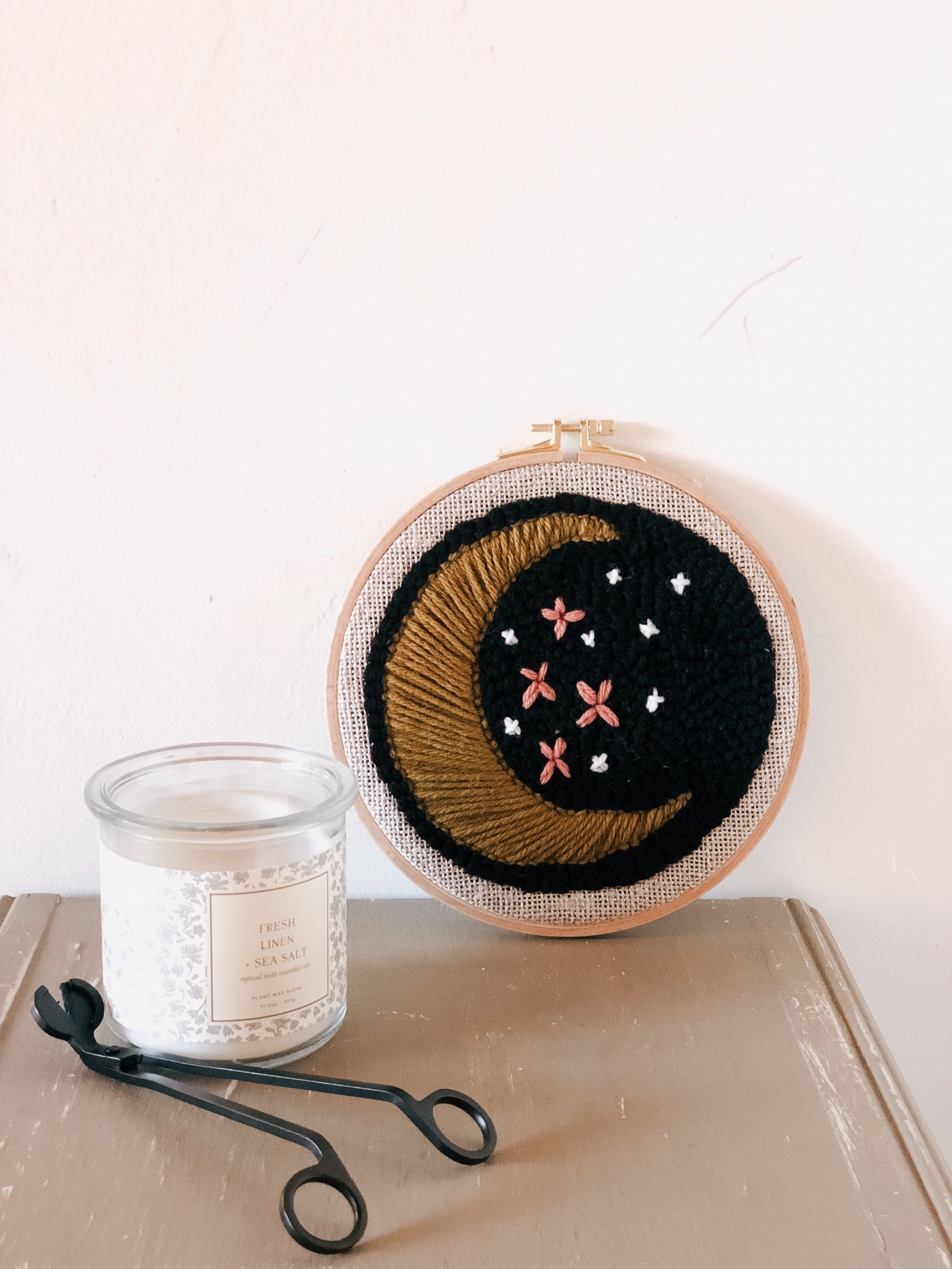 Moon Punch Needle Pattern, Punch Needle, Rug Hooking Pattern, PDF ...