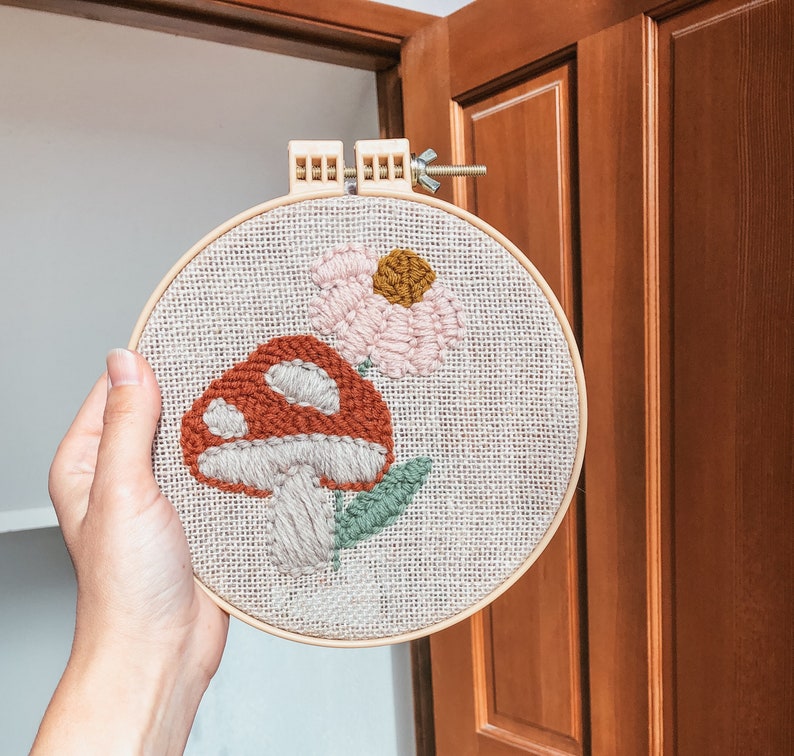 Beginner Punch Needle Patterns | Mushroom Toadstool Needle Punch ...