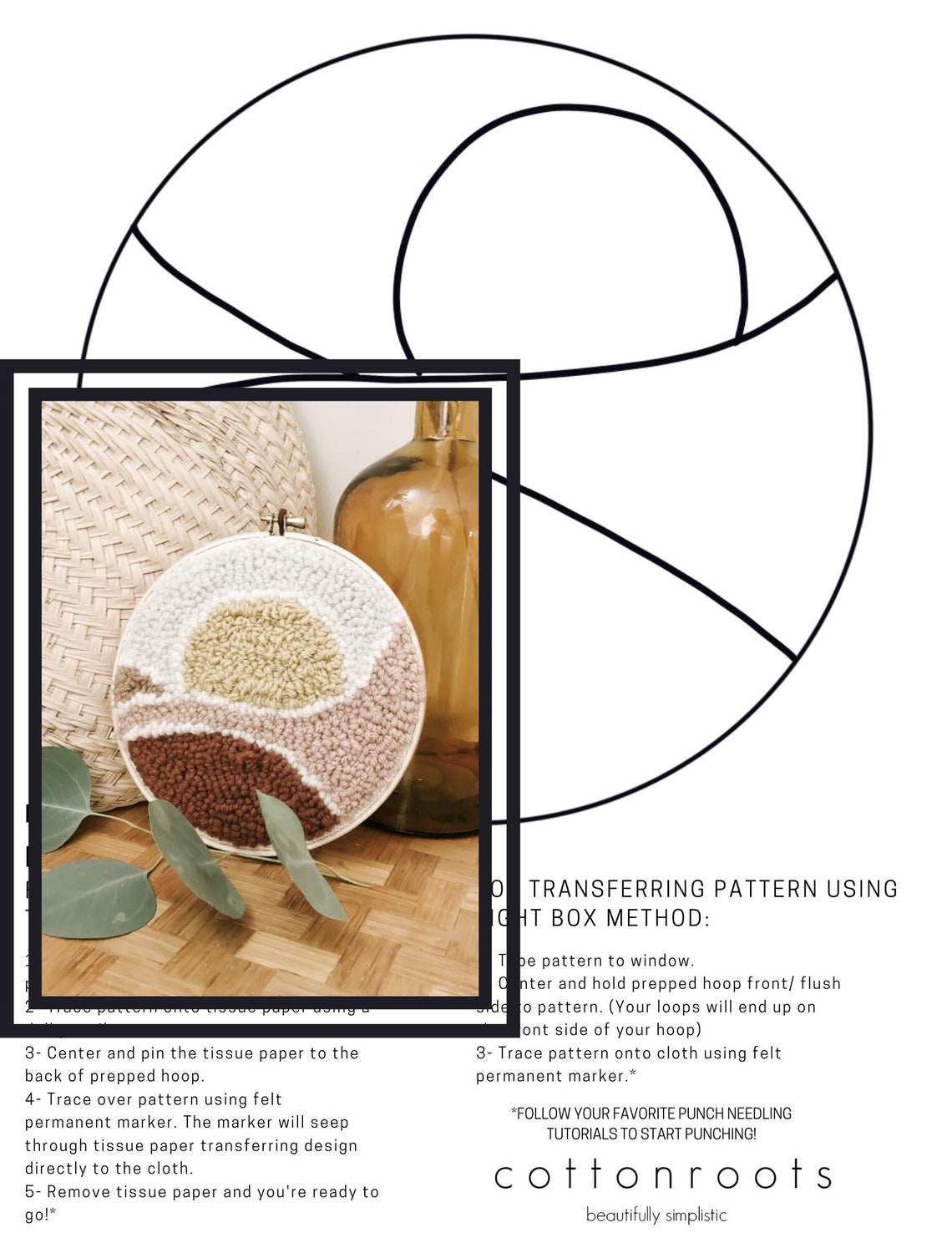 Punch Needle Pattern PDF Pattern Rug Hooking Pattern Yarn - Etsy