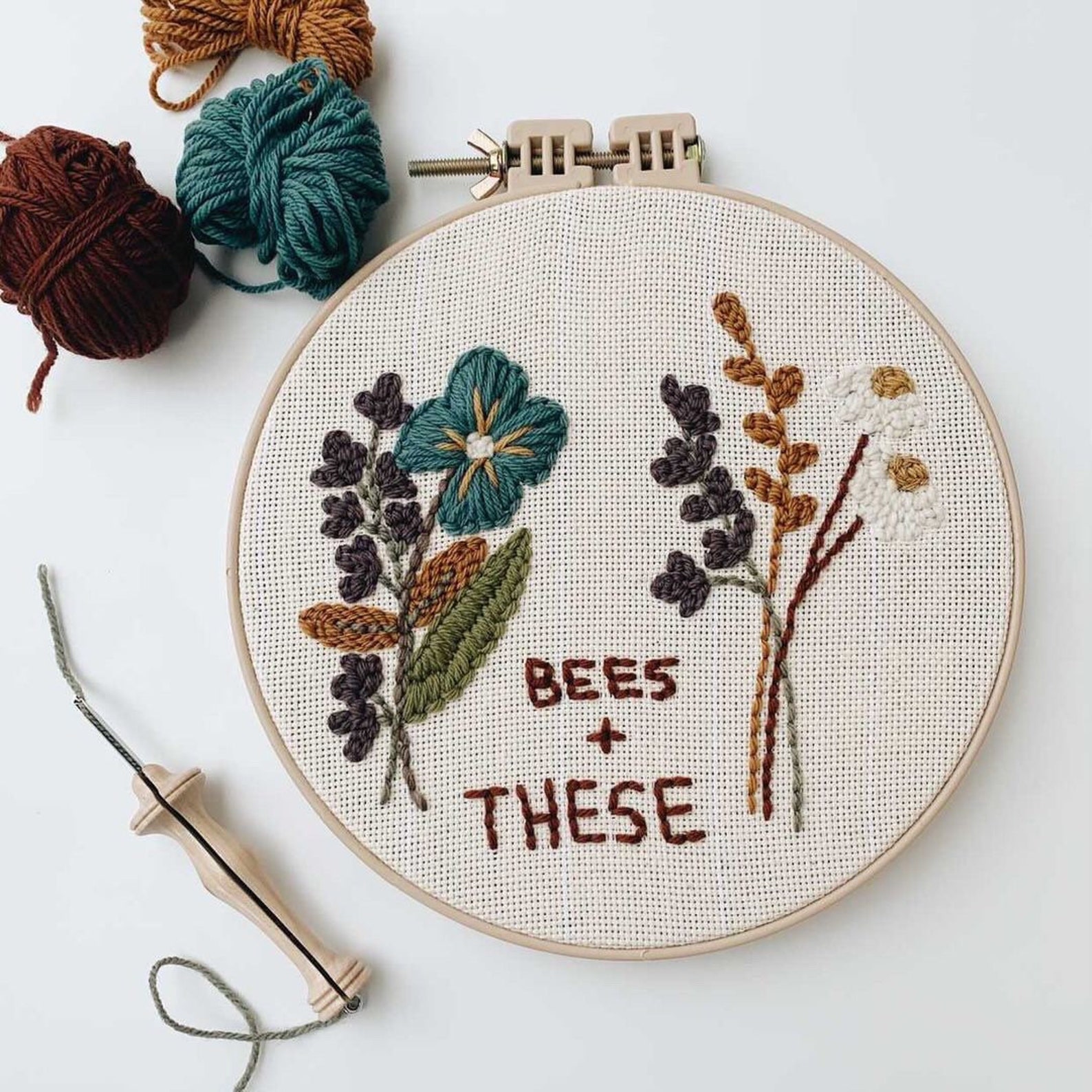 Punch Needle Pattern | Floral Patterns - Etsy