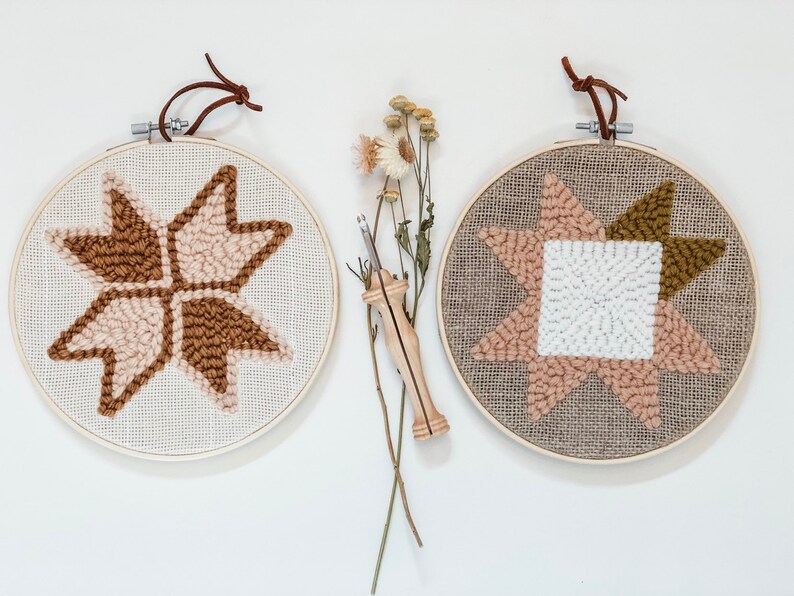 Sawtooth Star Punch Needle Pattern PDF File PDF Pattern | Etsy