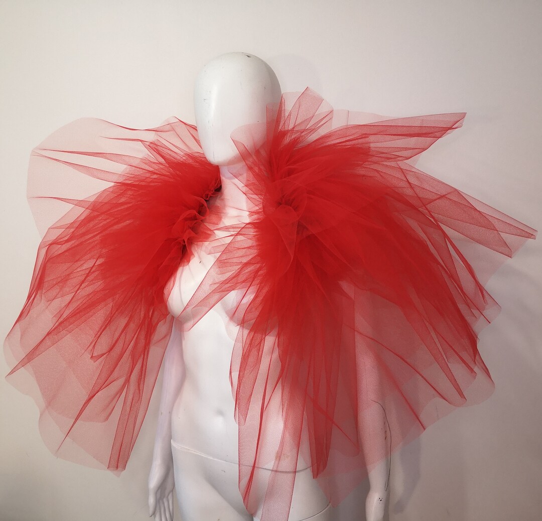 Tulle Bolero Pierrot Circus Elizabethan Neck Ruff Costume Burlesque ...