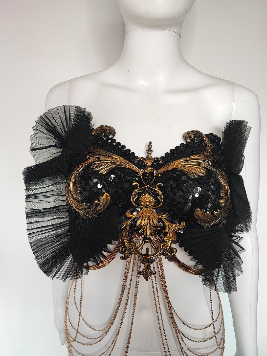 Corset Armor - Queen - Gold - Fantasy - Cosplay - Breastplate - Art ...