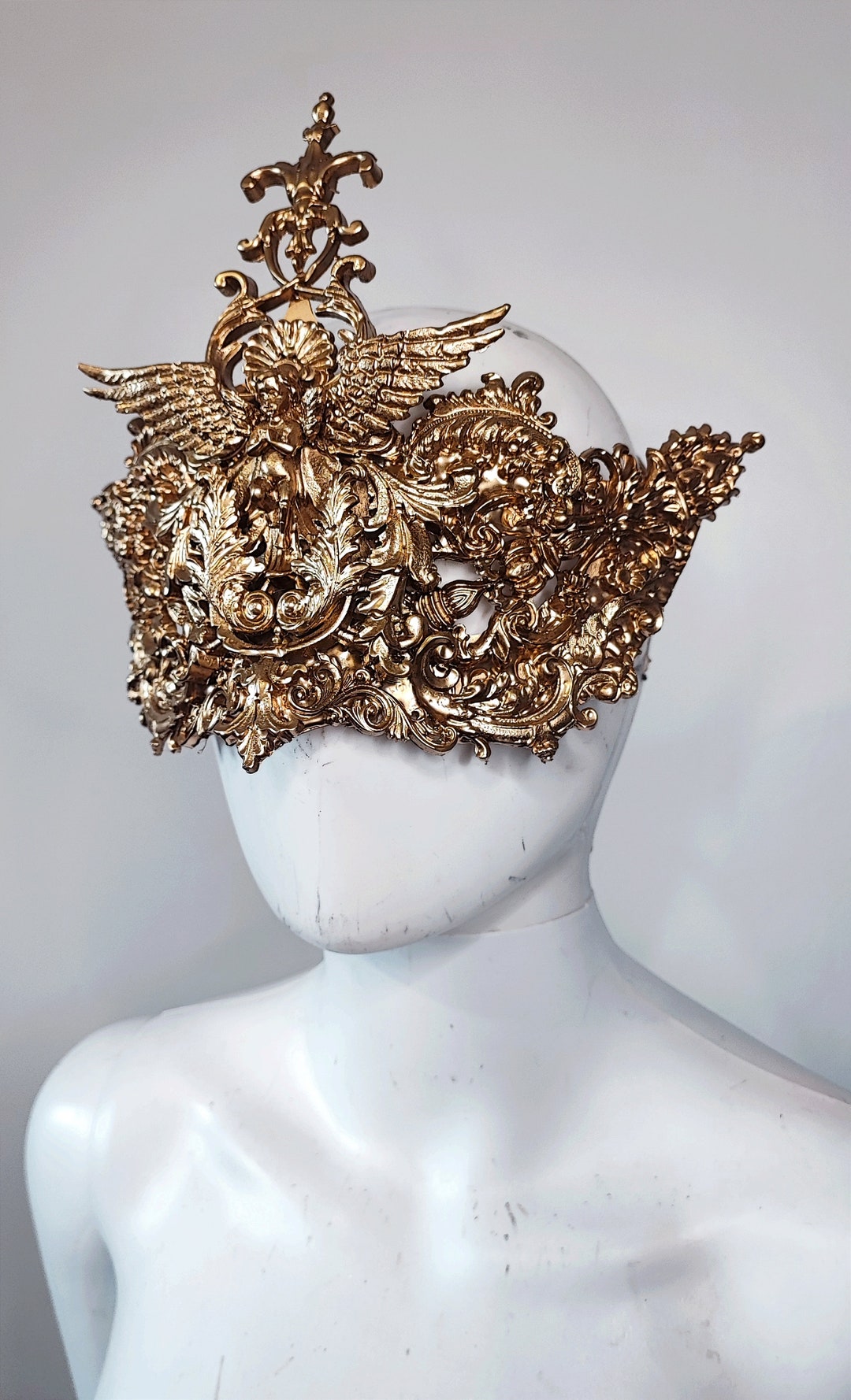 Baroque Wolf Mask Masquerade Gothic Carnival. Angel - Etsy