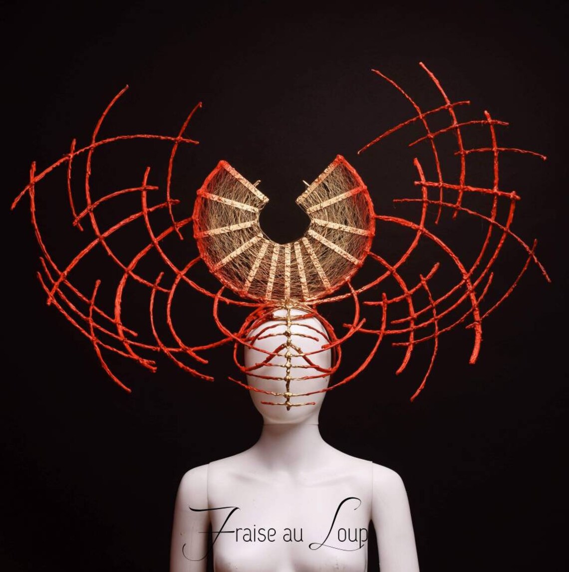 Strawberry Wolf Headdress -cyber Cyborg Dry Queen - Avant Garde ...