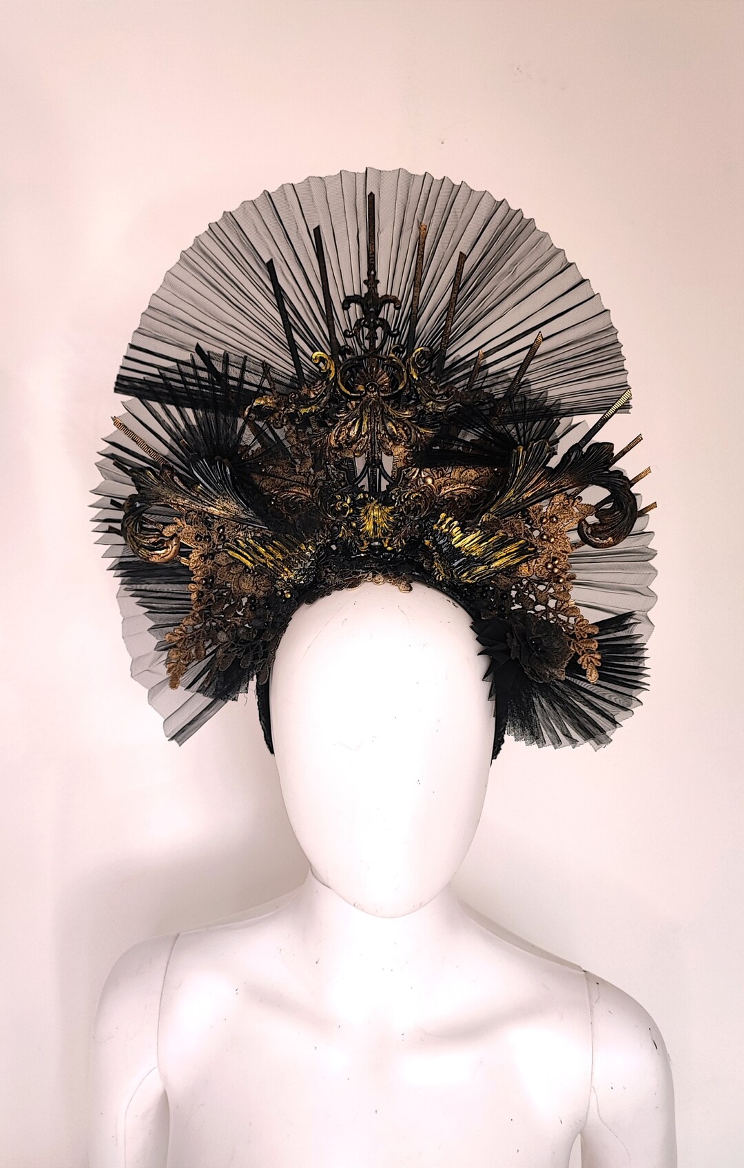 Women’s Mary Halo Crown Headband Baroque Halo Crown Headpiece Headdress ...
