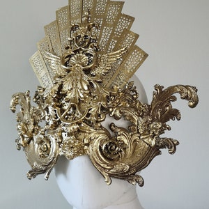 Ready to Ship - Baroque Wolf Mask Masquerade Carnival Gothic Gold ...