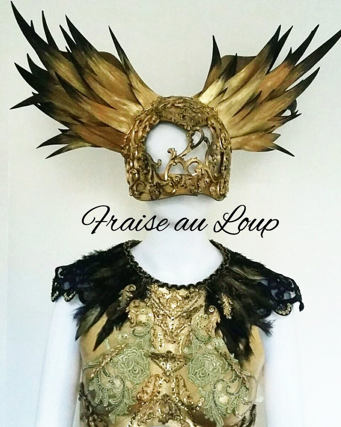 Valkyrie Mask Headpiece fraise Au Loup Baroque - Etsy