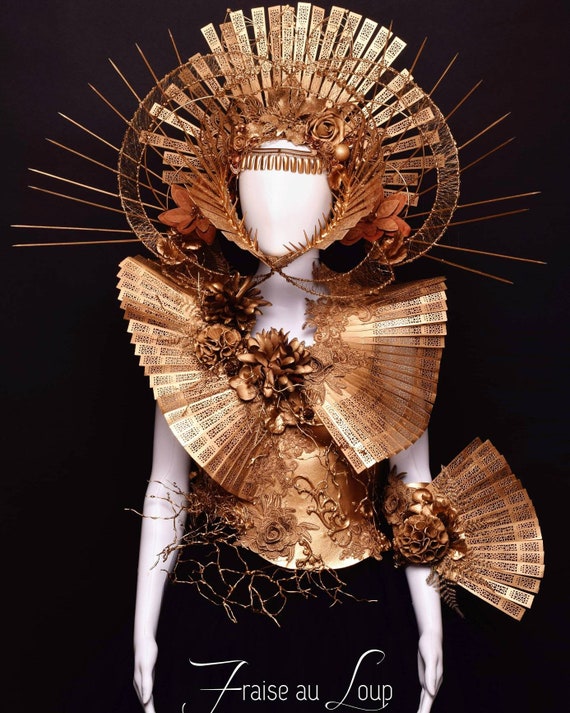 Majestic Costume Royal Fae Venice Gala Golden | Etsy