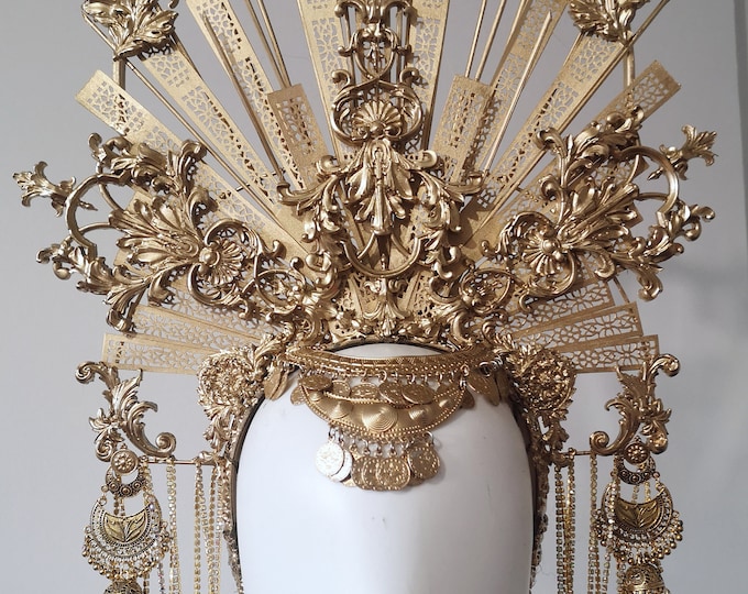 Womens Mary Halo Crown Headband Baroque Halo Crown Headpiece - Etsy