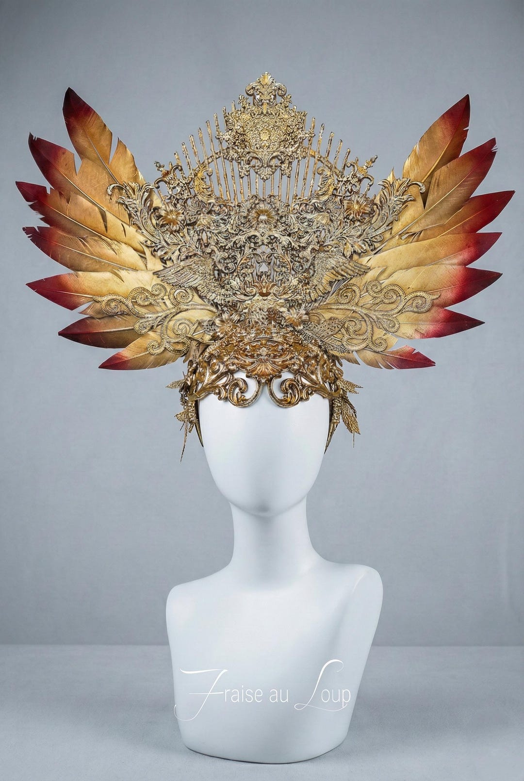 Phoenix Headdress, Flamboyant and Baroque. Fantasy, Valkyrie, Winged ...