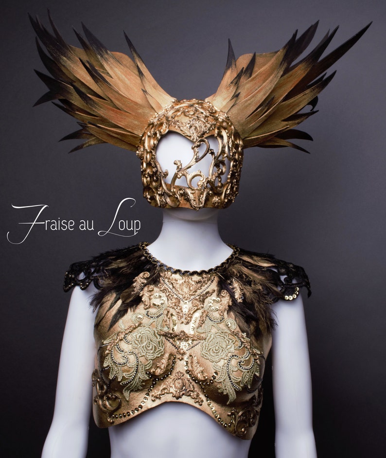 Corset Armor - Queen - Gold - Fantasy - Cosplay - Breastplate - Art ...