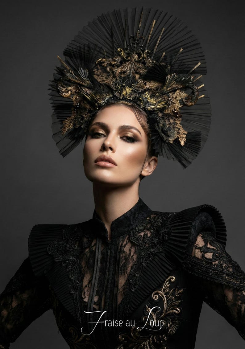 Women’s Mary Halo Crown Headband Baroque Halo Crown Headpiece Headdress ...