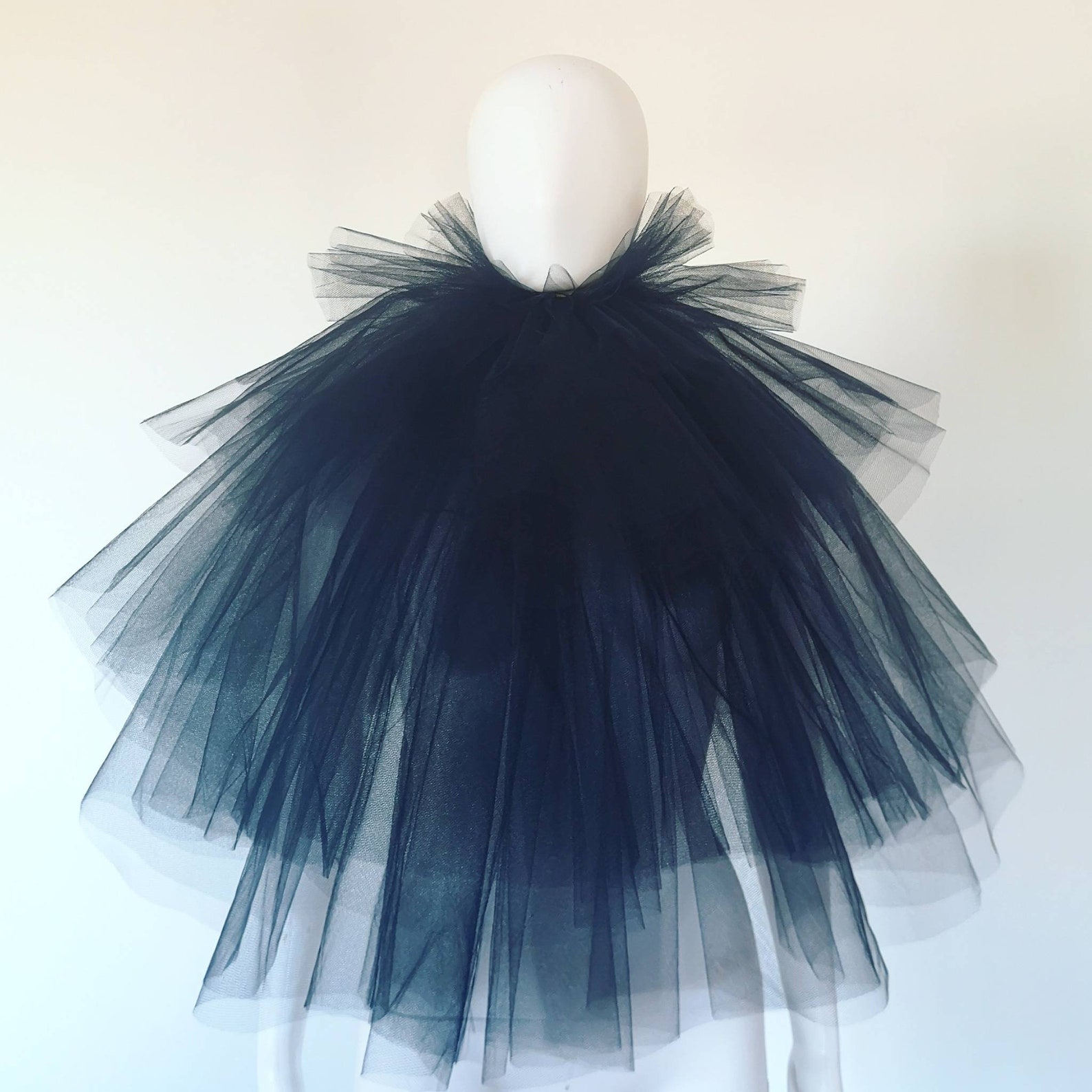 Tulle Ruffle Collar Pierrot Circus Elizabethan Neck Ruff - Etsy