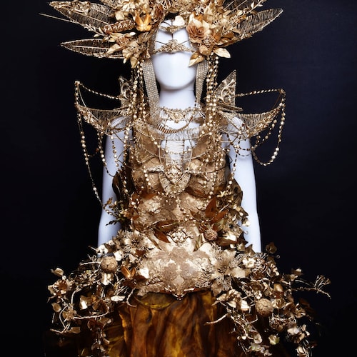 Majestic Costume Royal Fae Venice Gala Golden - Etsy