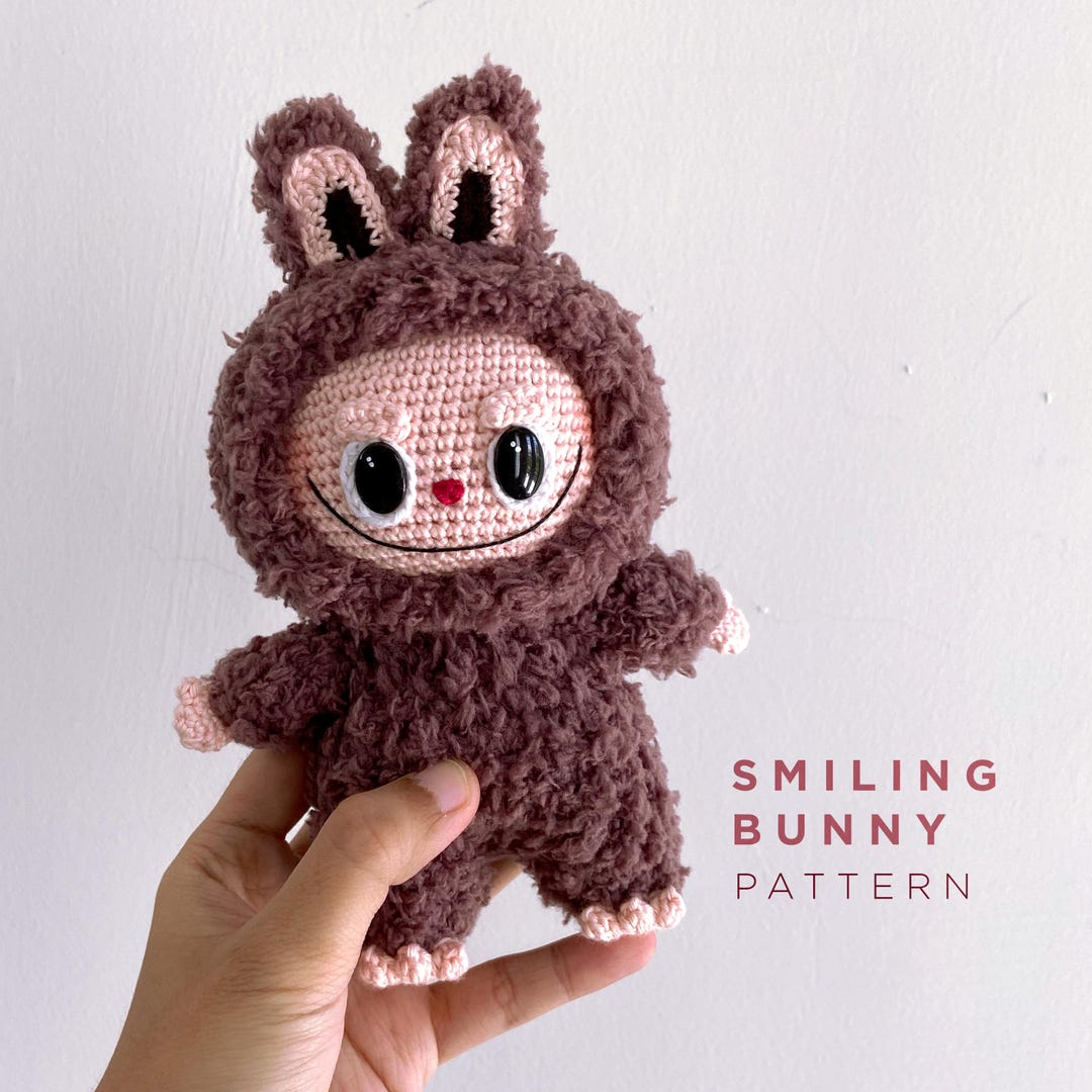 CROCHET PATTERN (PDF): Smiling Bunny Amigurumi / Plushie / Bagcharm ...