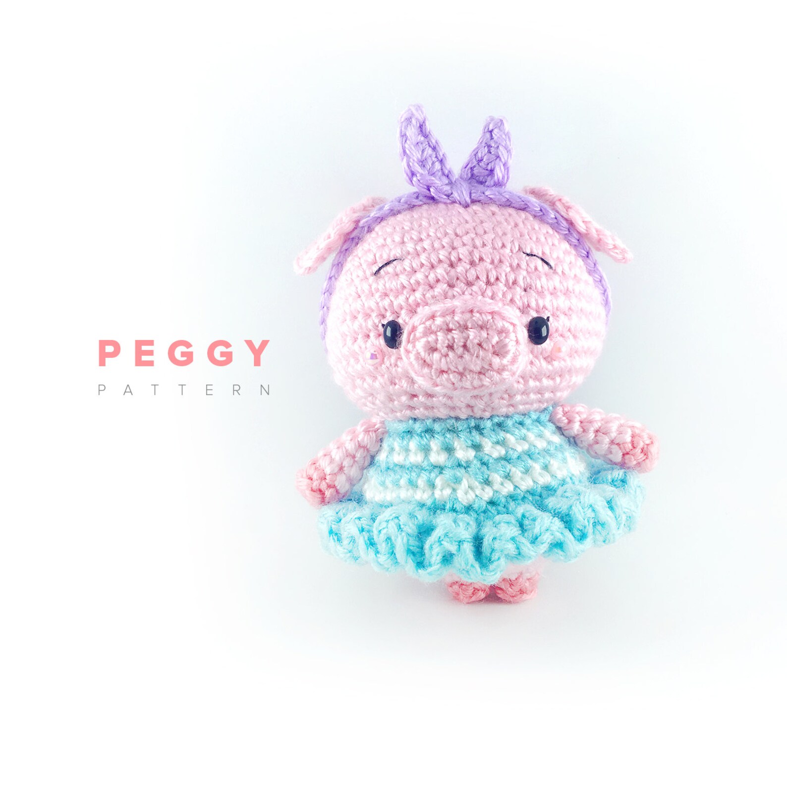 BUNDLE PATTERN: Paxton & Peggy the Valentine Pig Amigurumi / Plushie ...