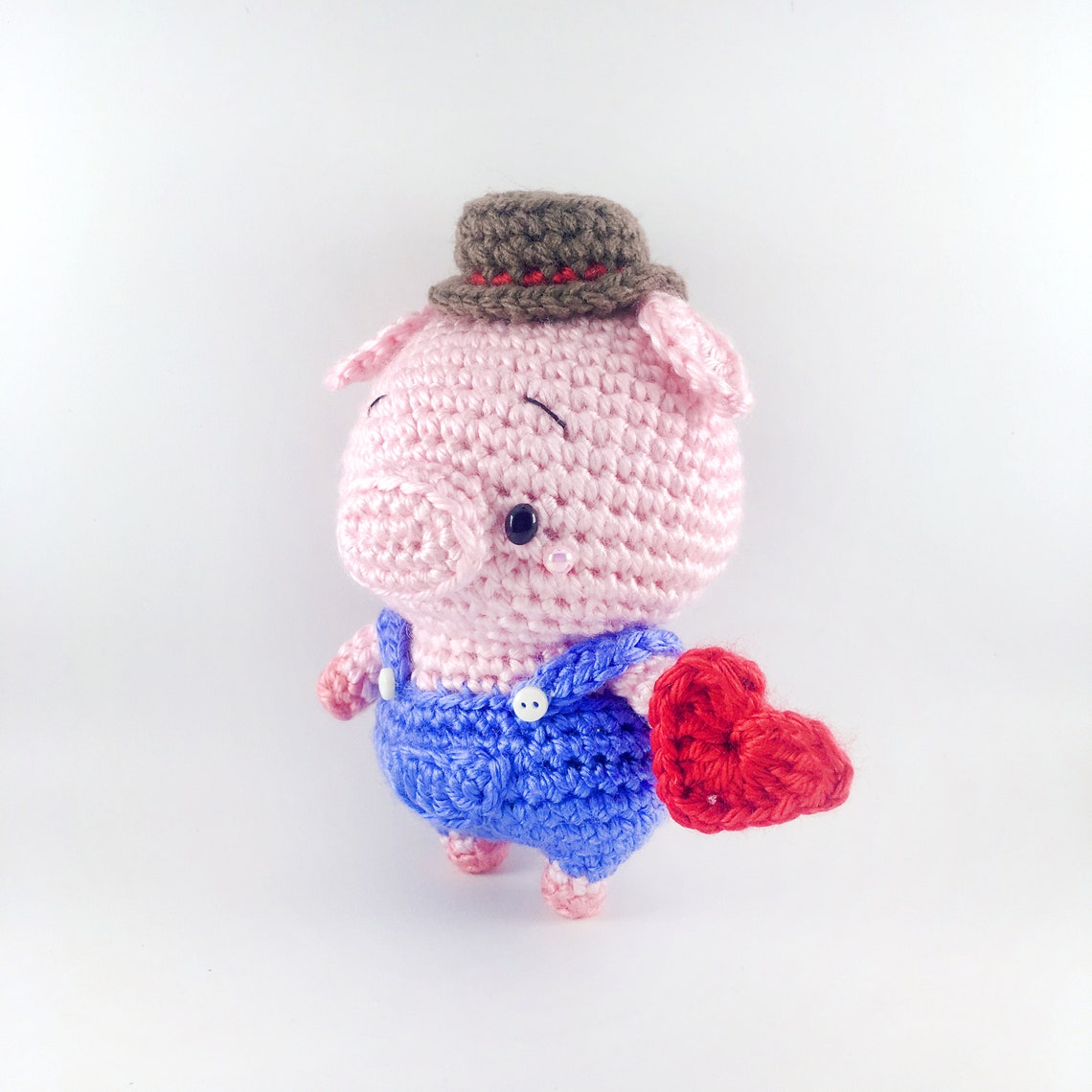 CROCHET PATTERN (PDF): Paxton the Romantic Pig Amigurumi / Plushie ...