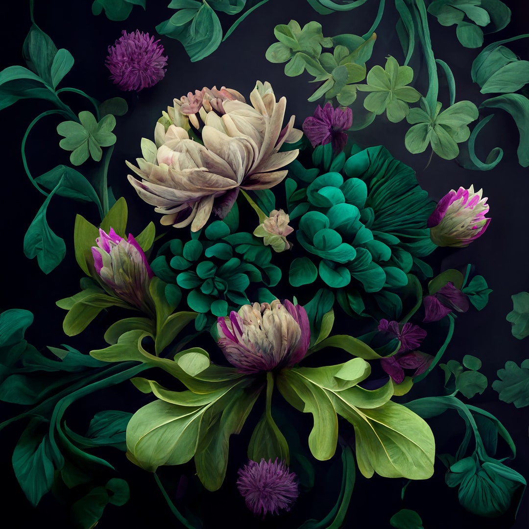 Irish Themed Floral Digital Paper and Background - Etsy