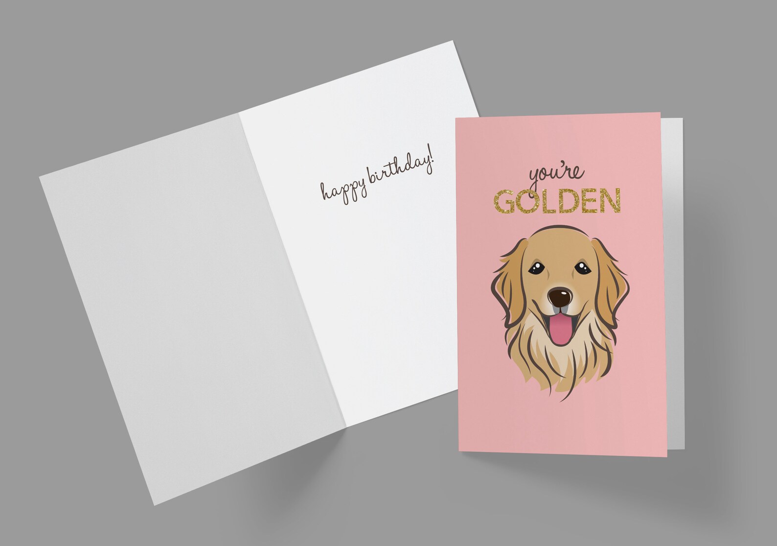 Golden Birthday Card 5x7 Printable Greeting Card Digital Art | Etsy
