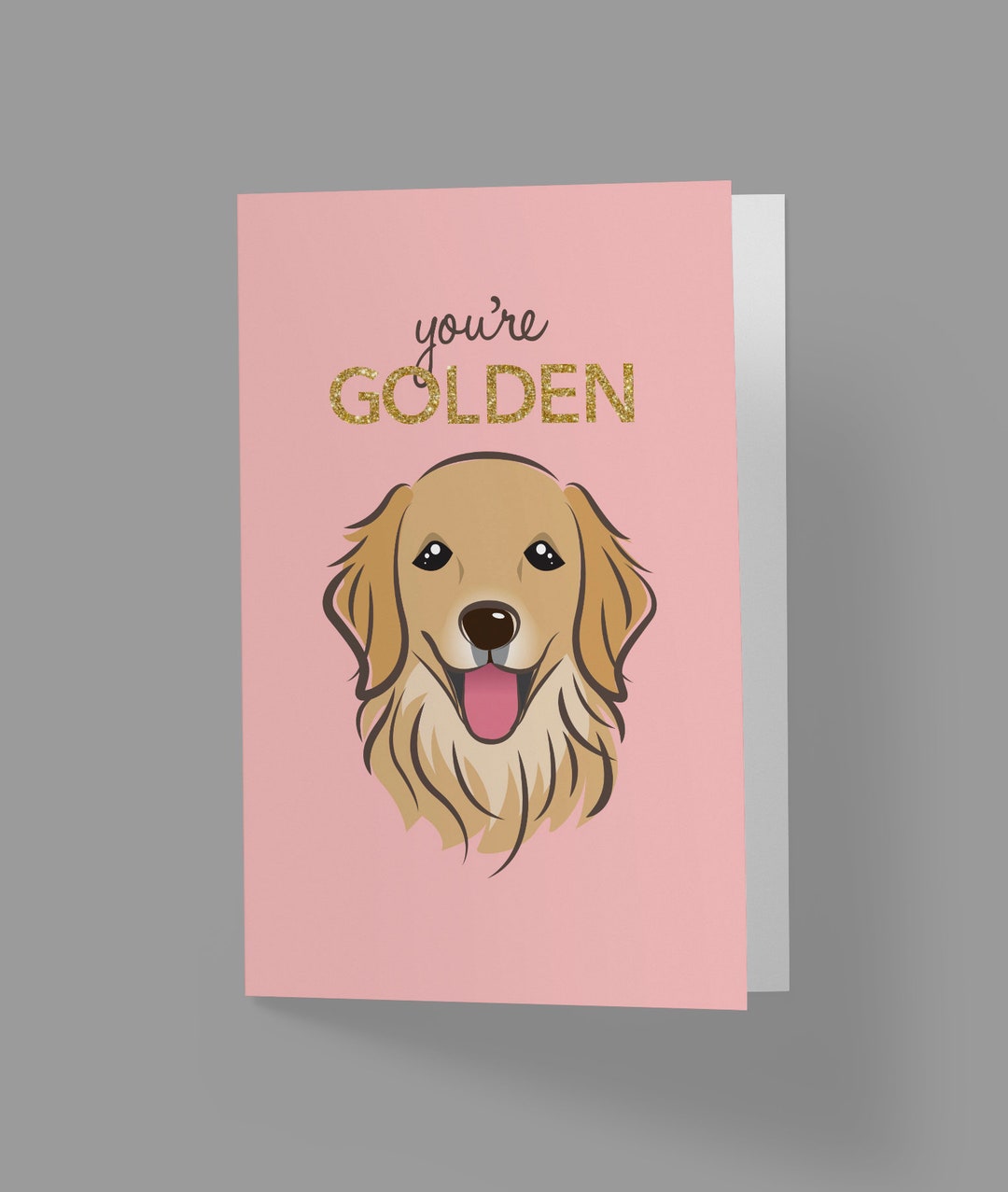 Golden Birthday Card, 5x7 Printable Greeting Card, Digital Art - Etsy