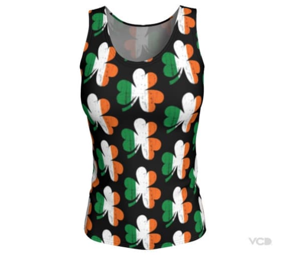 St. Patricks Day Tank TOP IRISH FLAG Shamrock Clover Tank Top | Etsy