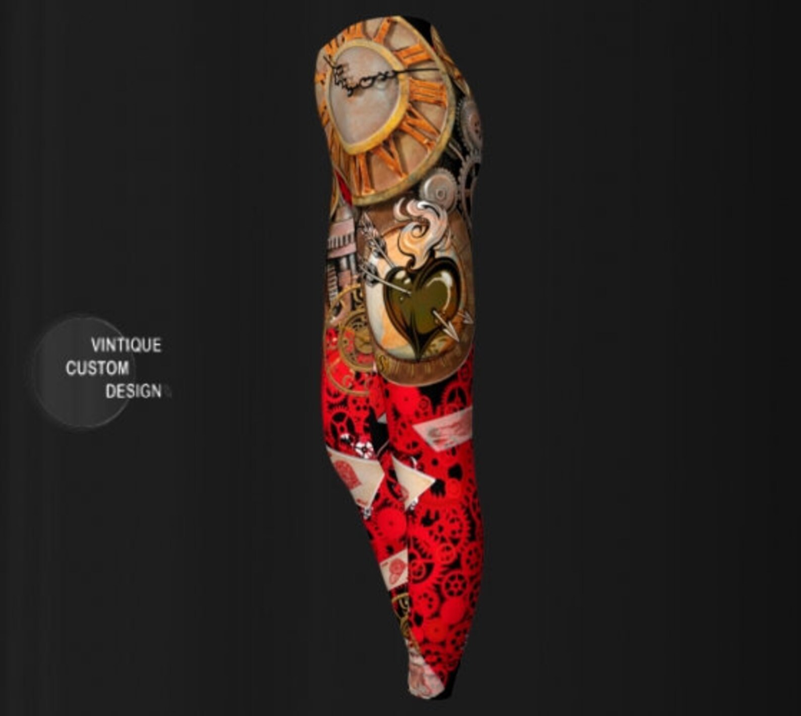 STEAM PUNK Leggings WOMENS Yoga Pants Punk Leggings Futuristic Clothing ...