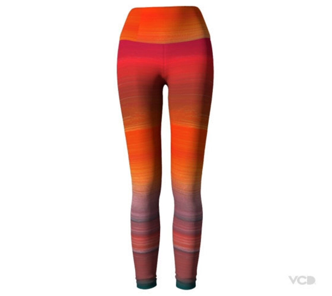 Bright YOGA PANTS Yoga Leggings for Women Art Leggings Festival Fashion ...