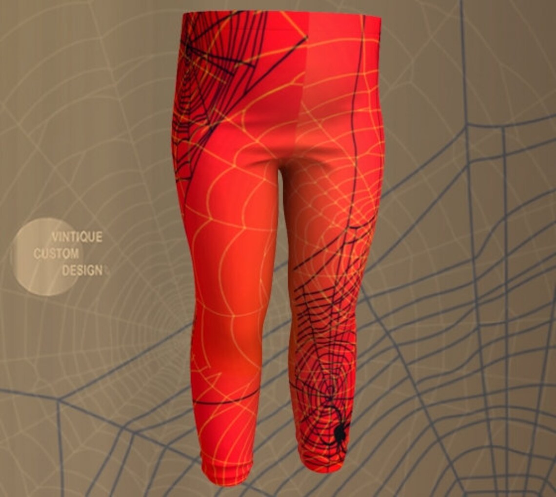 Spiderman SPIDERWEB LEGGINGS Red and Black HALLOWEEN Costume - Etsy