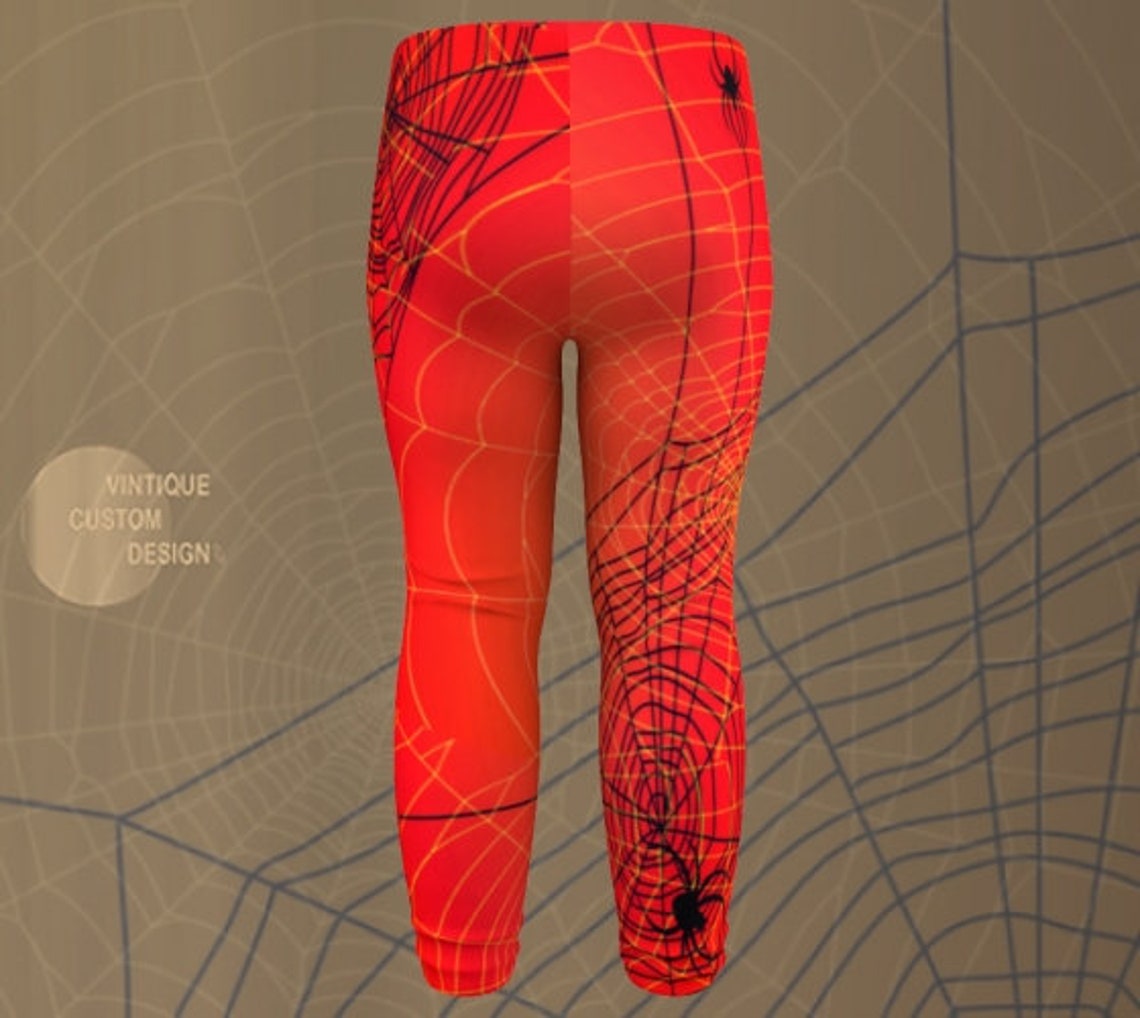 Spiderman SPIDERWEB LEGGINGS Red and Black HALLOWEEN Costume - Etsy