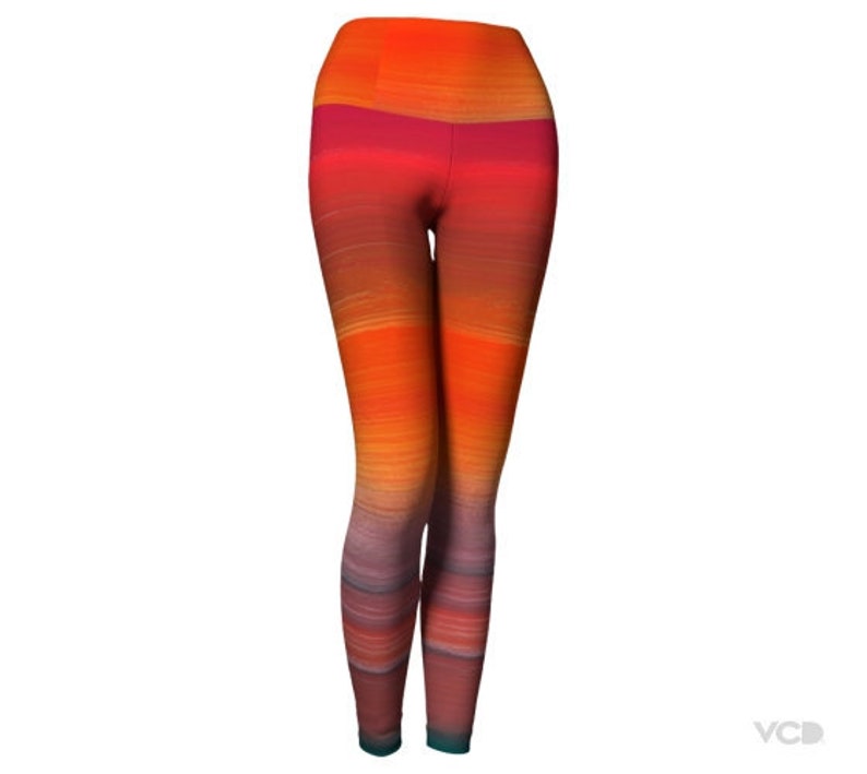 Bright YOGA PANTS Yoga Leggings for Women Art Leggings Festival Fashion ...