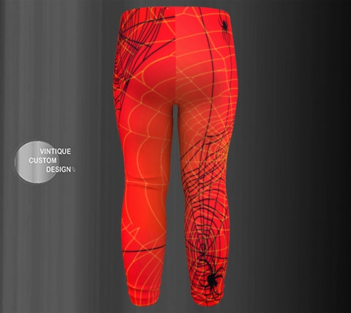 Spiderman SPIDERWEB LEGGINGS Red and Black HALLOWEEN Costume - Etsy